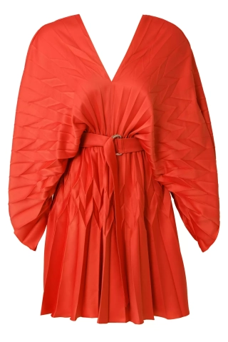 Cinnamon Satin Long Sleeve Mini Dress | | KeiKei